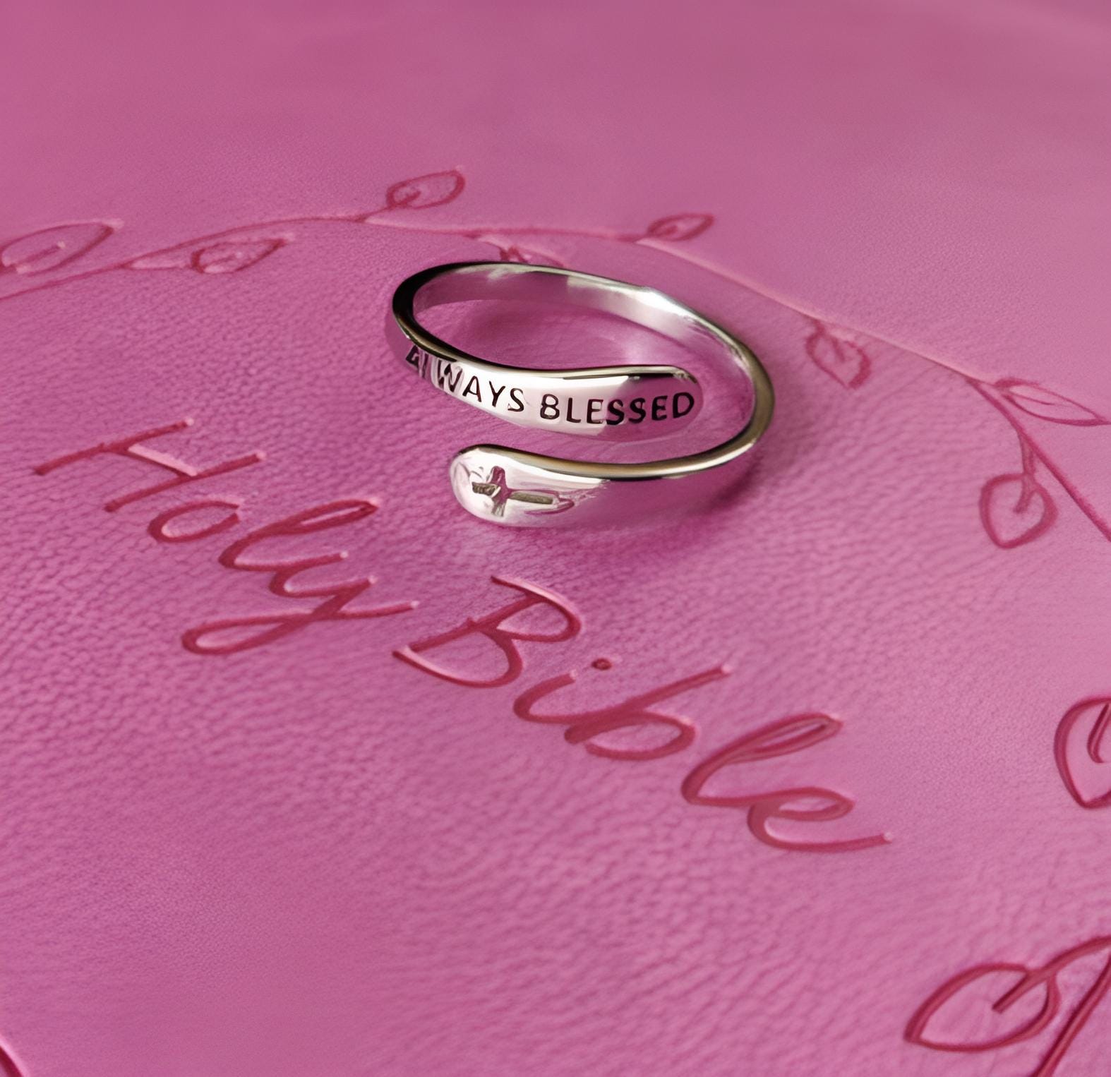 Blessed sterling silver ring store