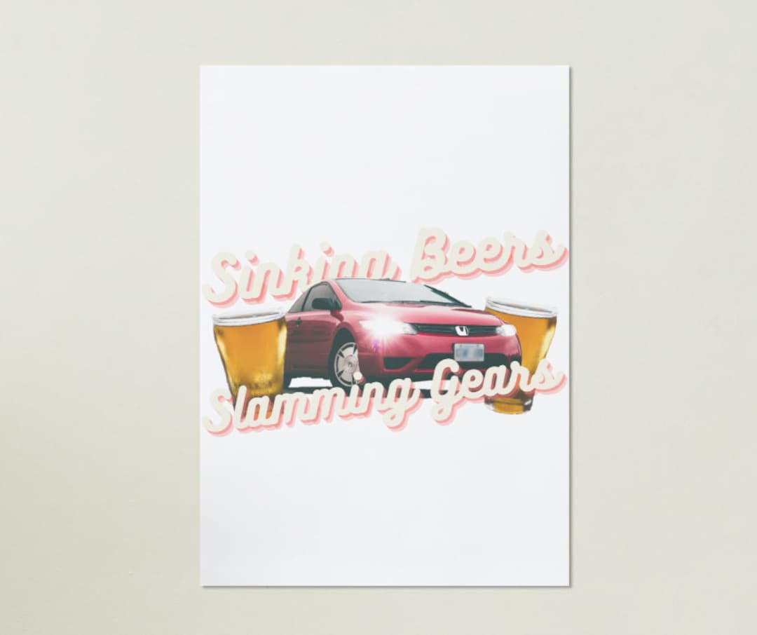 Sinking Beers Slamming Gears Poster - Etsy