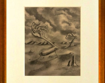 Dali Original Drawing - Etsy