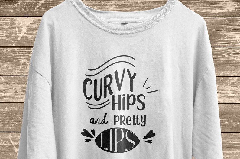 Curvy hips and pretty lips printable svg download - Etsy México