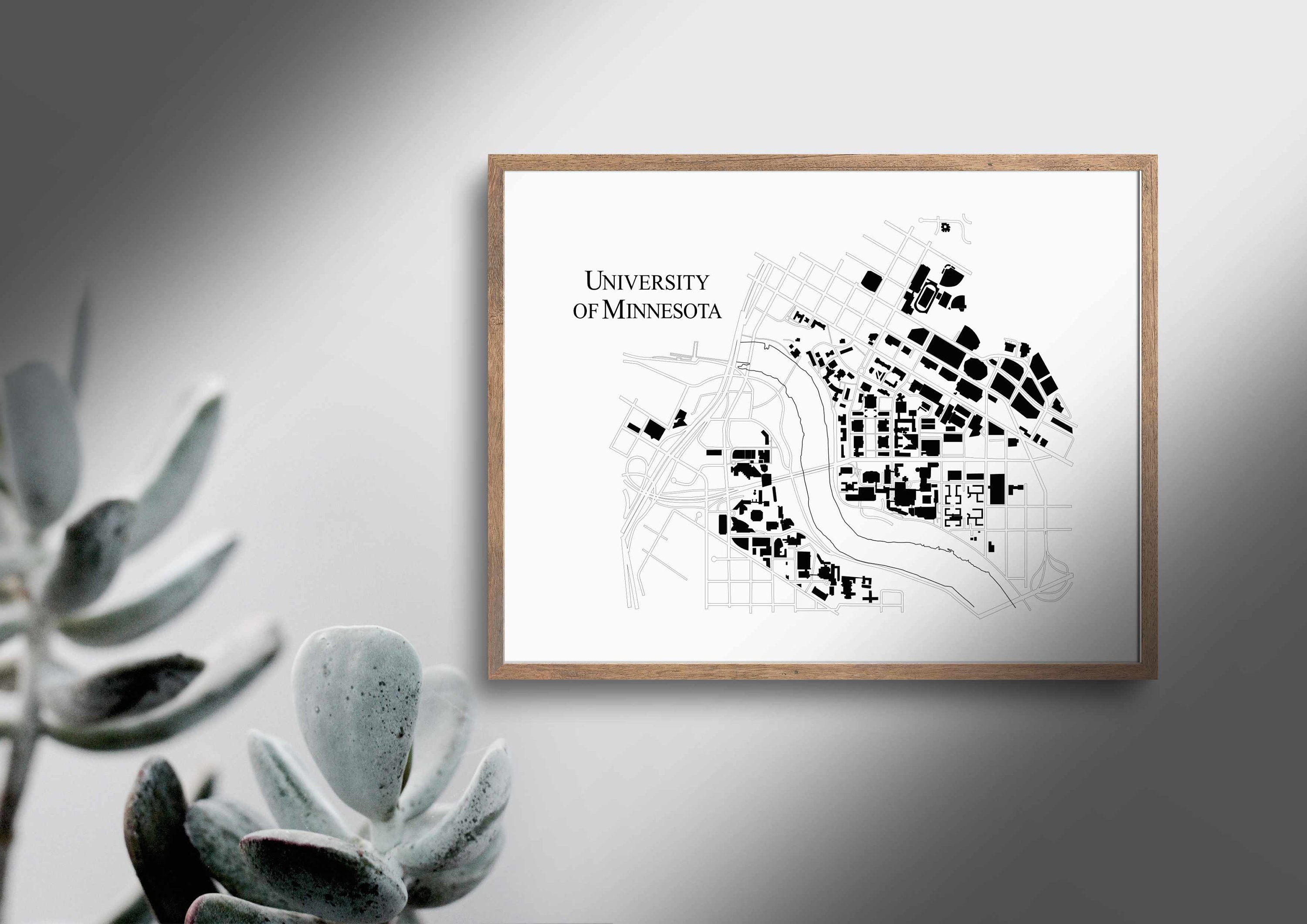University of Minnesota Campus Map Art Prints - Etsy