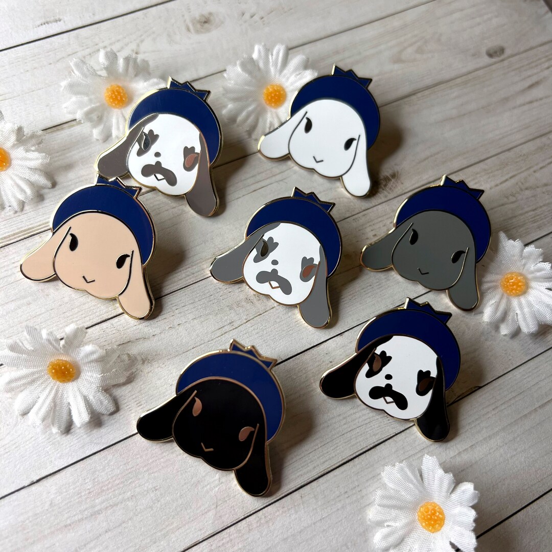 Lop Bunny Rabbit Blueberry Cute Enamel Pin - Etsy