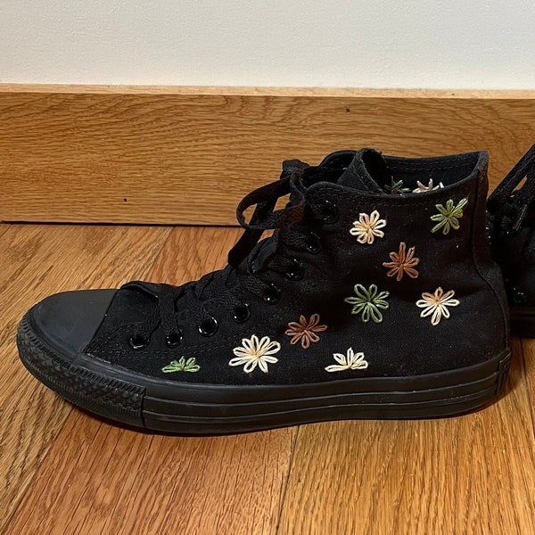 Embroidered Converse - Etsy
