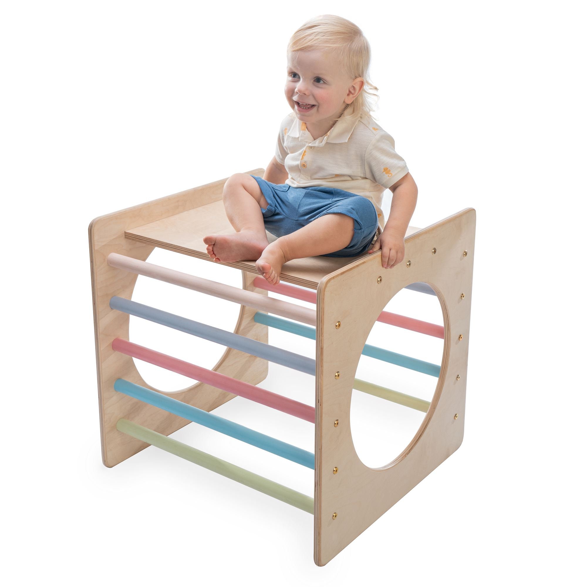 Rainbow Climbing, Activity Cube for Kids, Waxed Cube, Toy for Toddler ...
