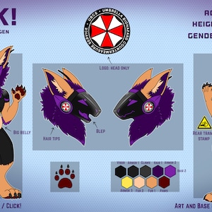 Protogen Reference Sheet Base - Etsy