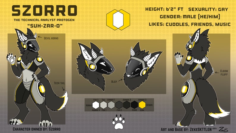Protogen Reference Sheet Base - Etsy