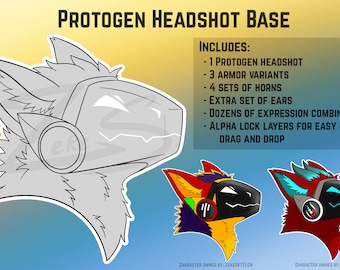 Protogen Reference Sheet Base - Etsy Israel