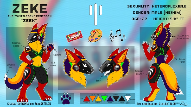 Protogen Reference Sheet Base - Etsy