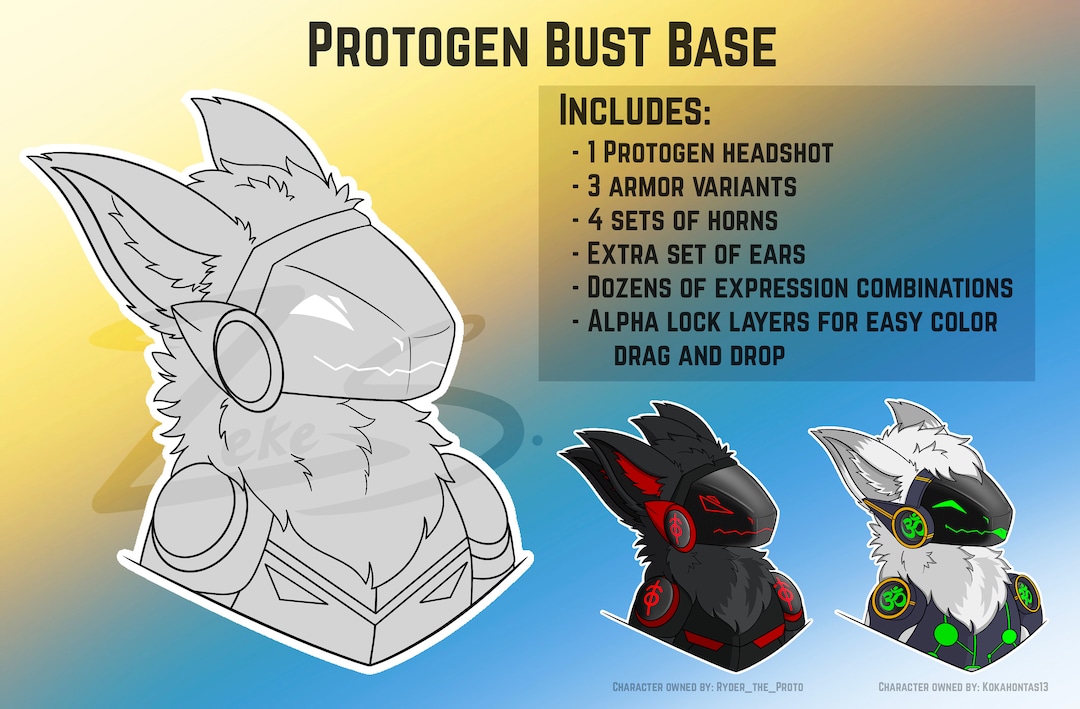 Protogen Bust Icon Base - Etsy