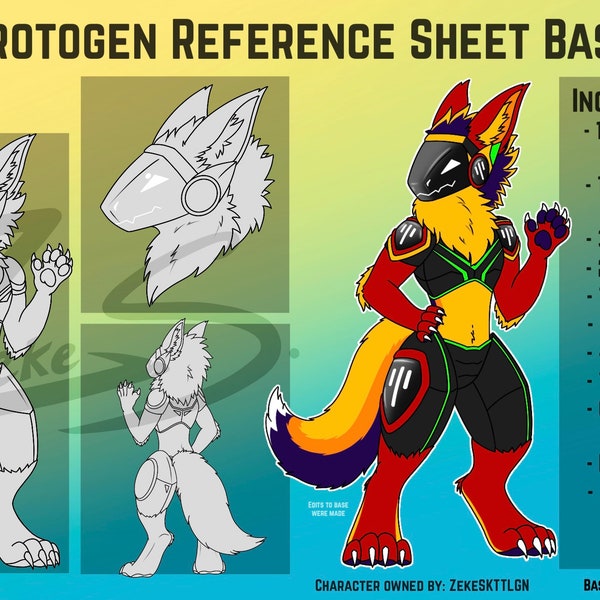 Protogen Reference Sheet Base - Etsy