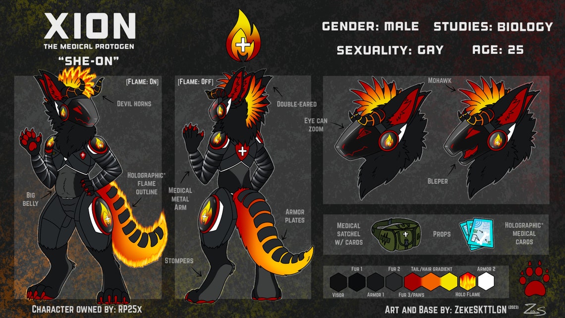 Protogen Reference Sheet Base - Etsy UK