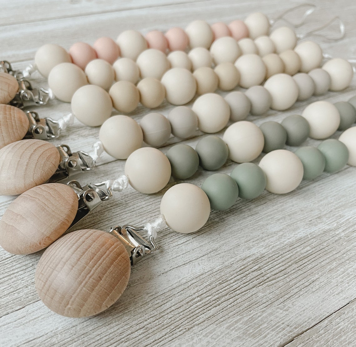 Silicone Pacifier Chain, Pacifier Clip, Boho Pacifier Clip, Baby Shower ...