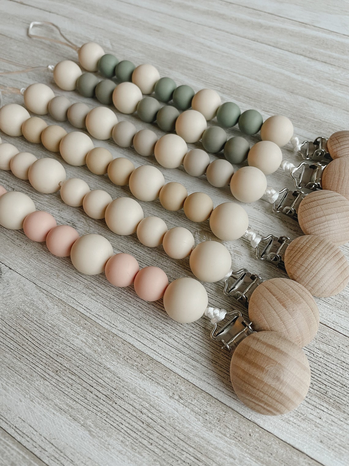 Silicone Pacifier Chain, Pacifier Clip, Boho Pacifier Clip, Baby Shower ...