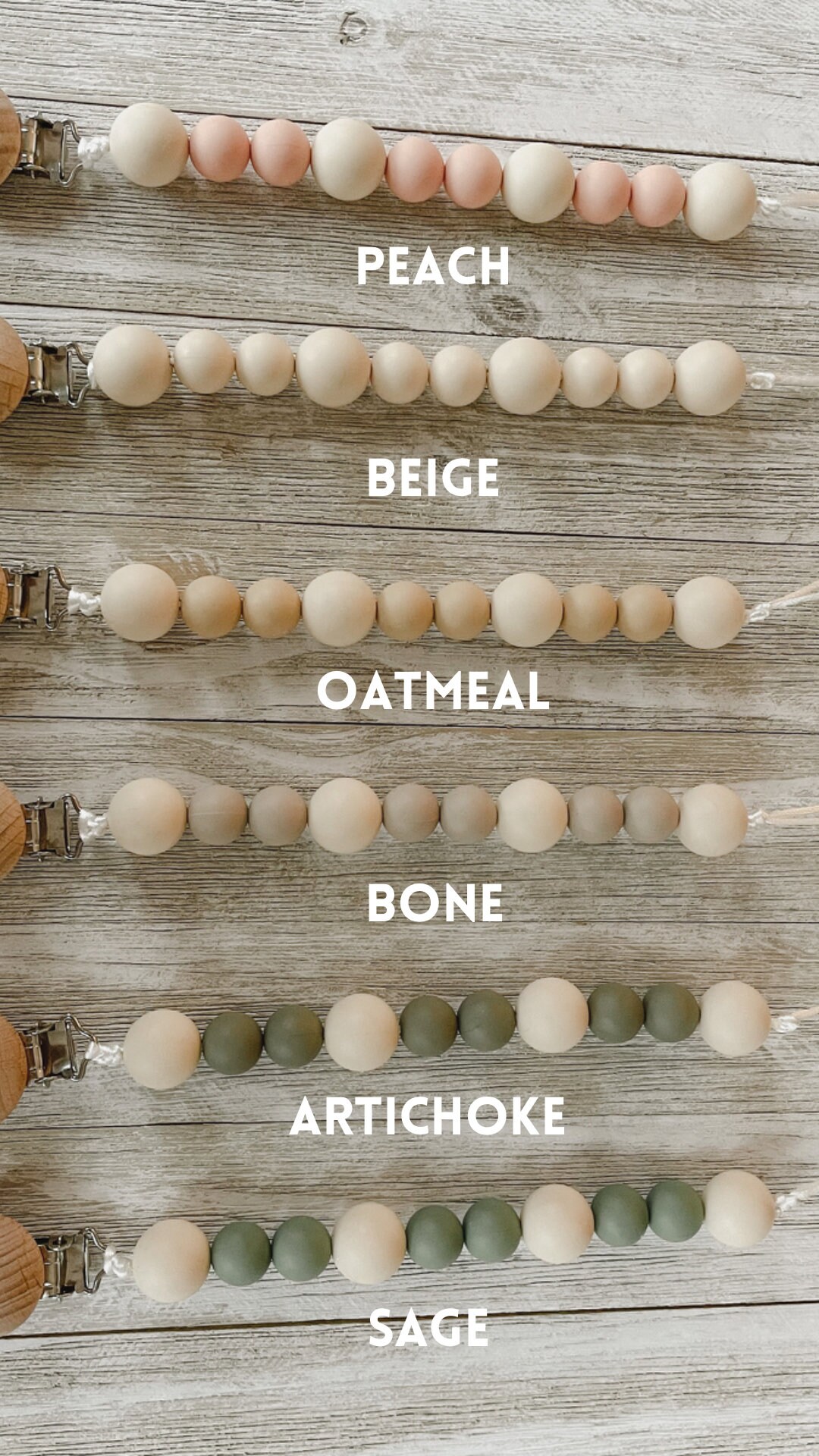 Silicone Pacifier Chain, Pacifier Clip, Boho Pacifier Clip, Baby Shower ...