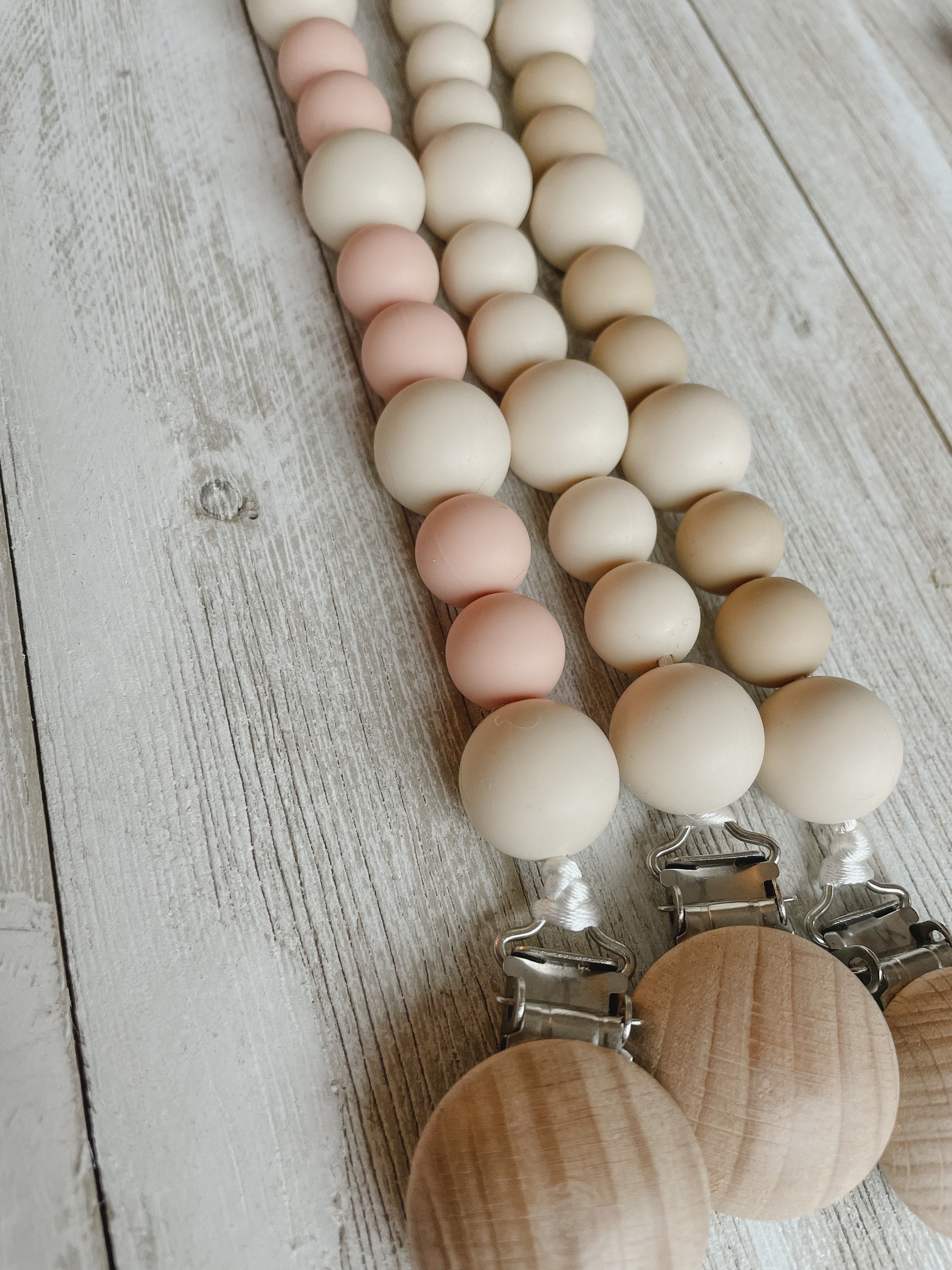 Silicone Pacifier Chain, Pacifier Clip, Boho Pacifier Clip, Baby Shower ...