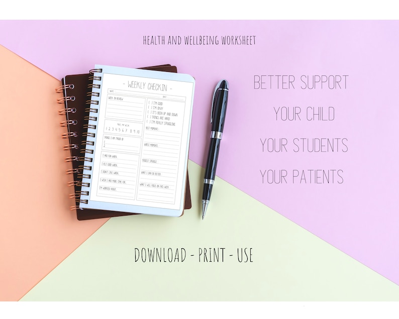 Weekly Checkin Mental Health Check Instant Printable - Etsy