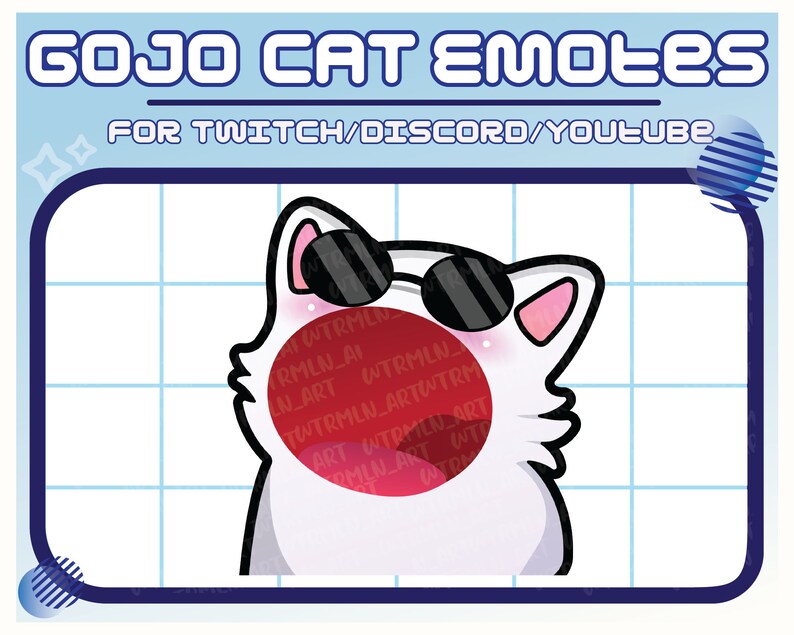 Twitch Emote Gojo Cat Catto Emote Meme Emote Twitch - Etsy Australia