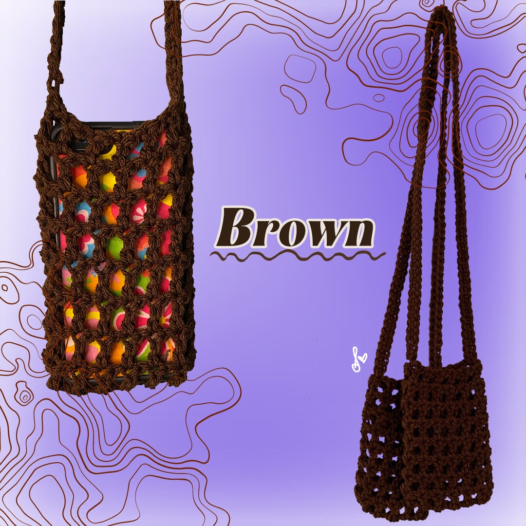 Crochet Mesh Phone Holder - Etsy