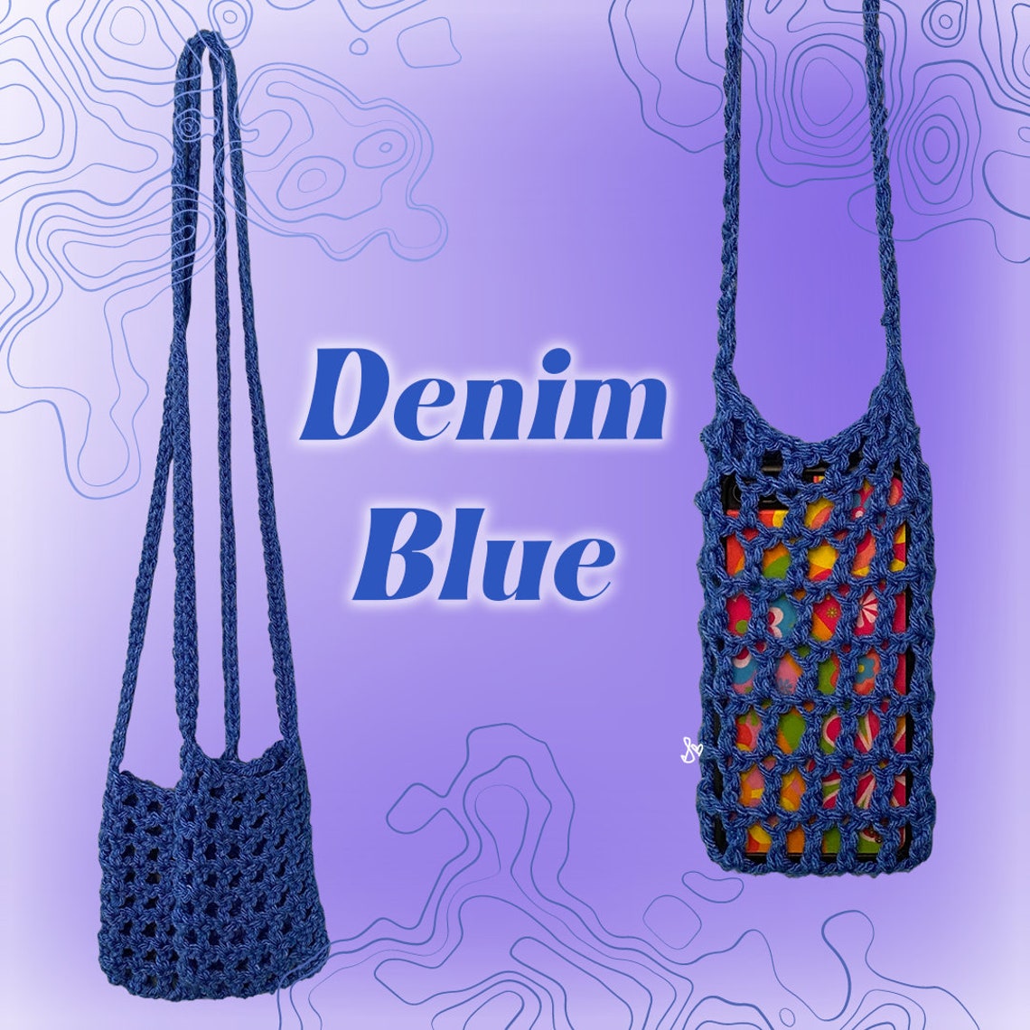 Crochet Mesh Phone Holder - Etsy