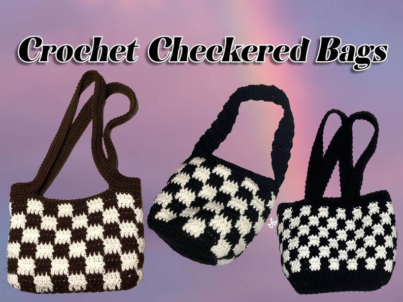Crocheted Checkered Bag - Etsy