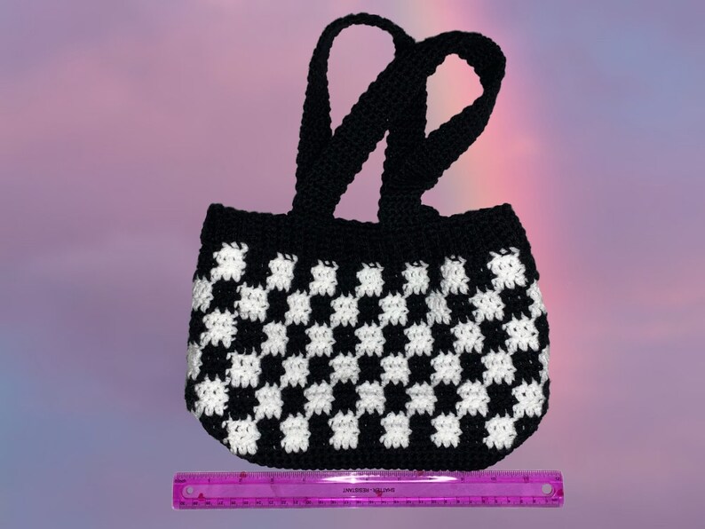 Crocheted Checkered Bag - Etsy