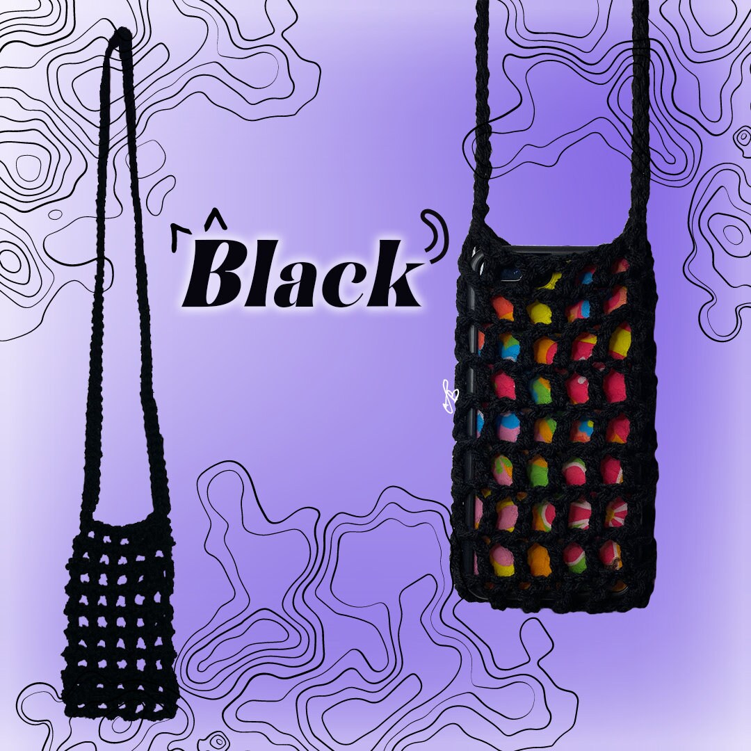 Crochet Mesh Phone Holder - Etsy