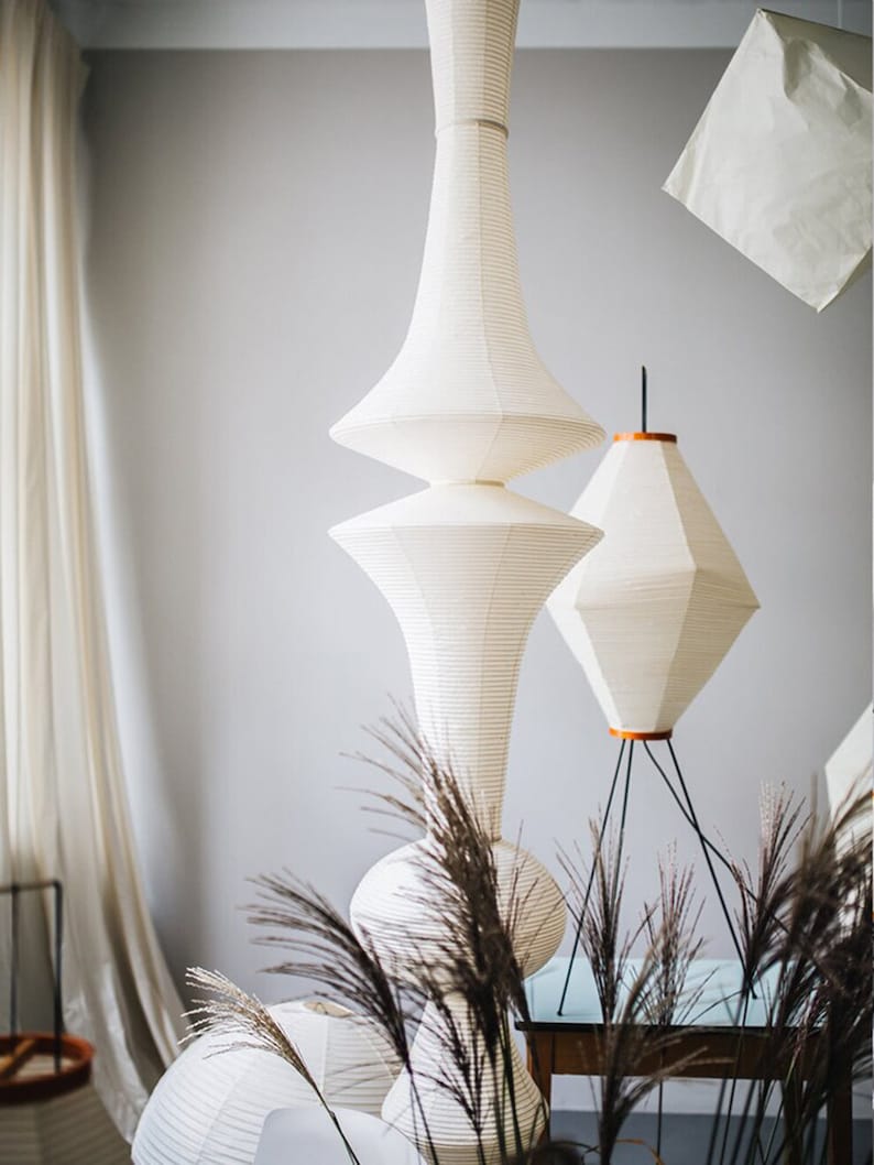 Handgemachte Wabi-Sabi Pendelleuchten Japandi Lampe Noguchi - Etsy.de