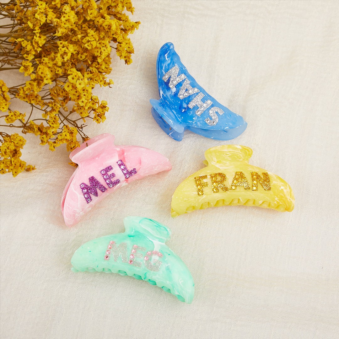Custom Hair Clipspersonalized Hair Clawbridesmaid - Etsy