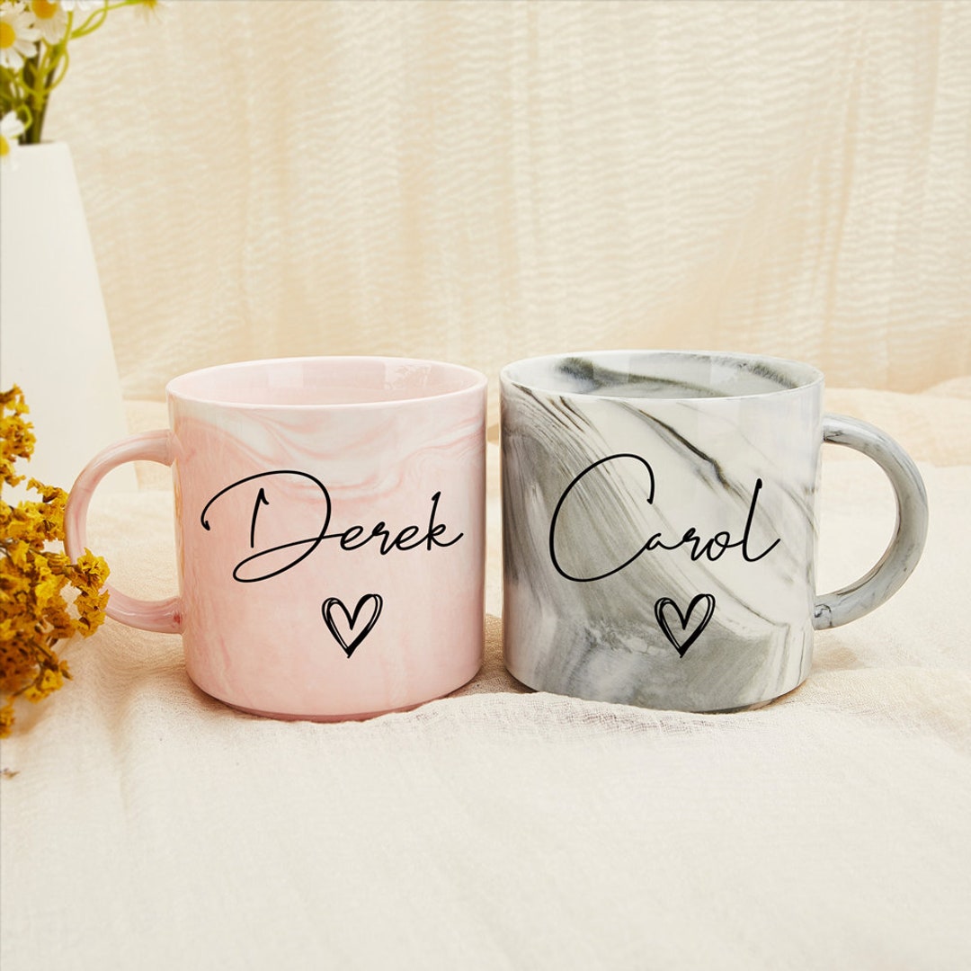 Personalized Marble Mug With Name,womans Mugs,custom Mug,birthday Gifts ...