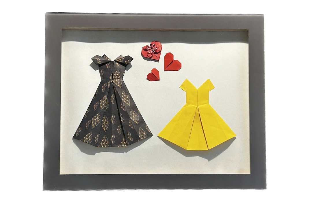 Cute Origami Dress Filled Frames - Etsy
