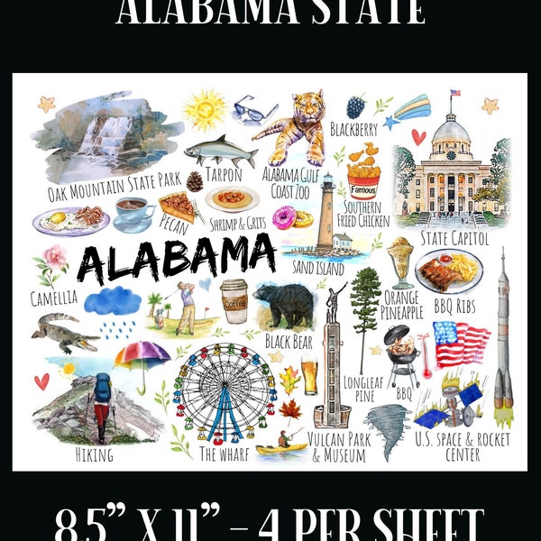Alabama Postcards - Etsy