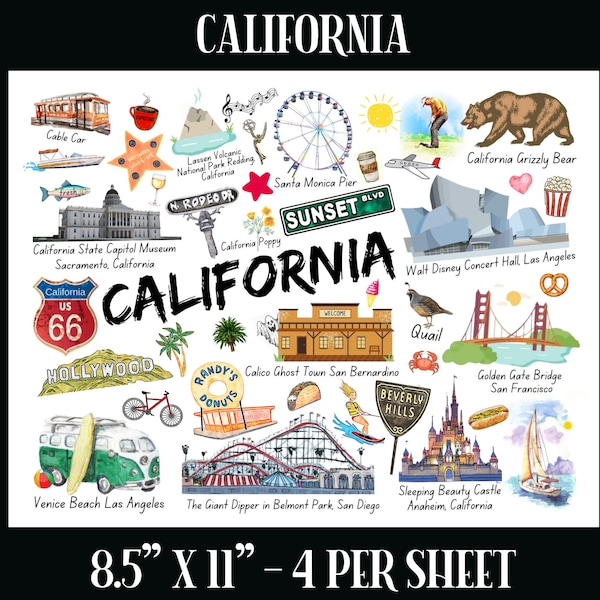 California Postcard - Etsy