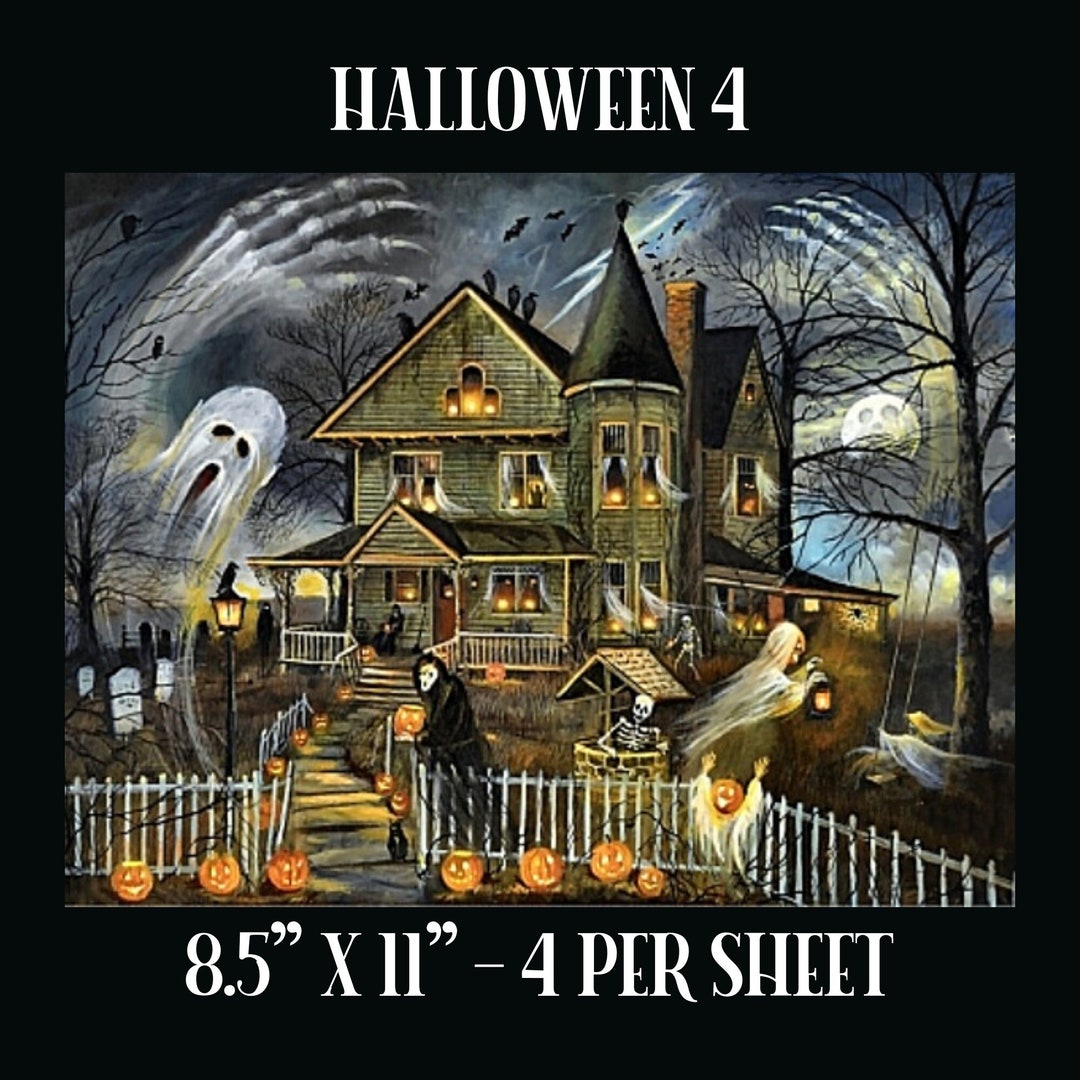 Halloween 4 Theme Postcard Digital Download - Postcard Front Design ...