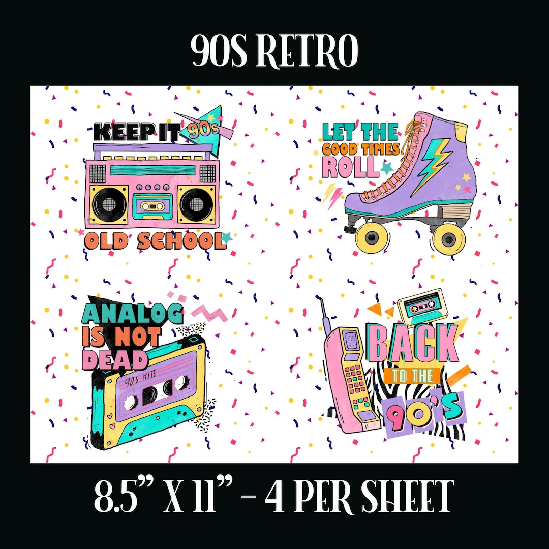 90s Retro Postcard Digital Download - Postcard Front Design - for ...