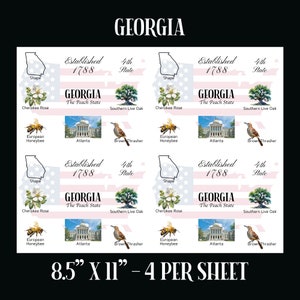 Georgia Postcard Digital Download - Postcard Front Design - for ...