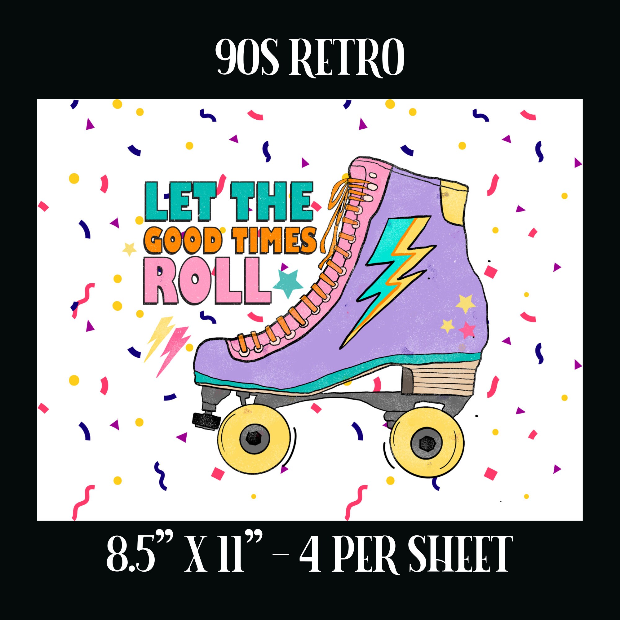 90s Retro Postcard Digital Download - Postcard Front Design - for ...