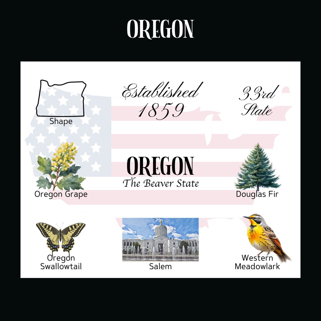 Oregon Postcard Digital Download - Postcard Front Design - for Printing ...
