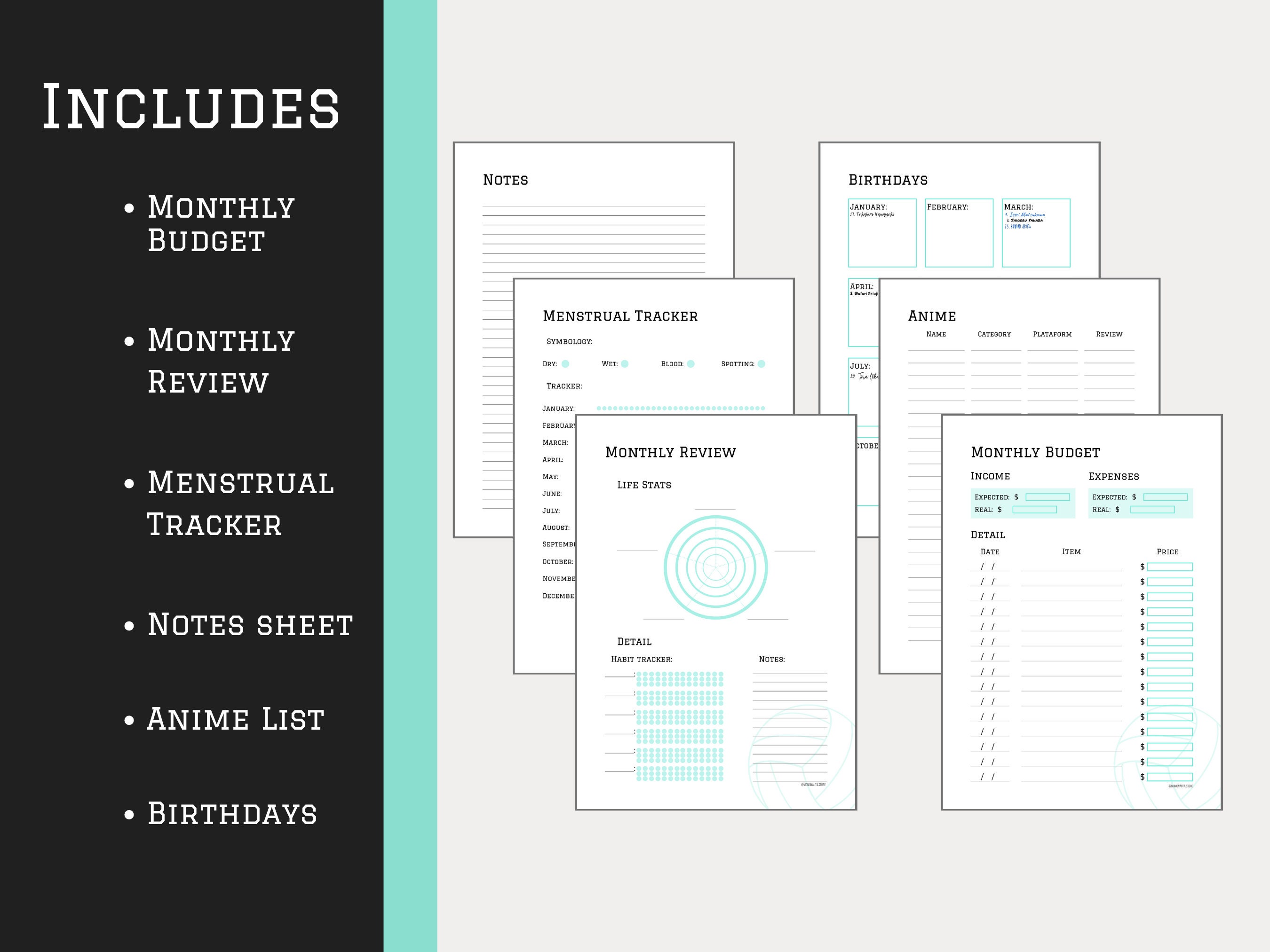 Printable Academic Haikyuu Planner Aoba Johsai Version English - Etsy