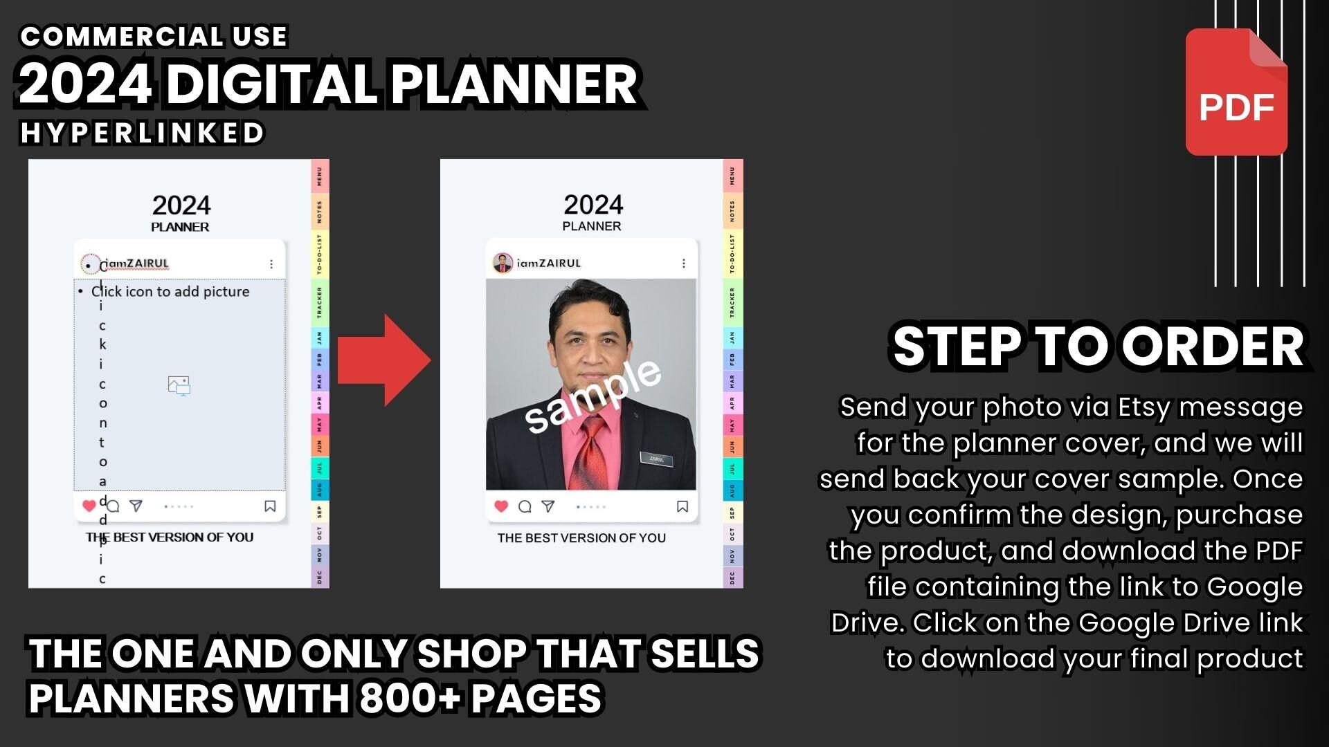 Commercial Digital Planner 2024 Digital Planner PDF Digital - Etsy