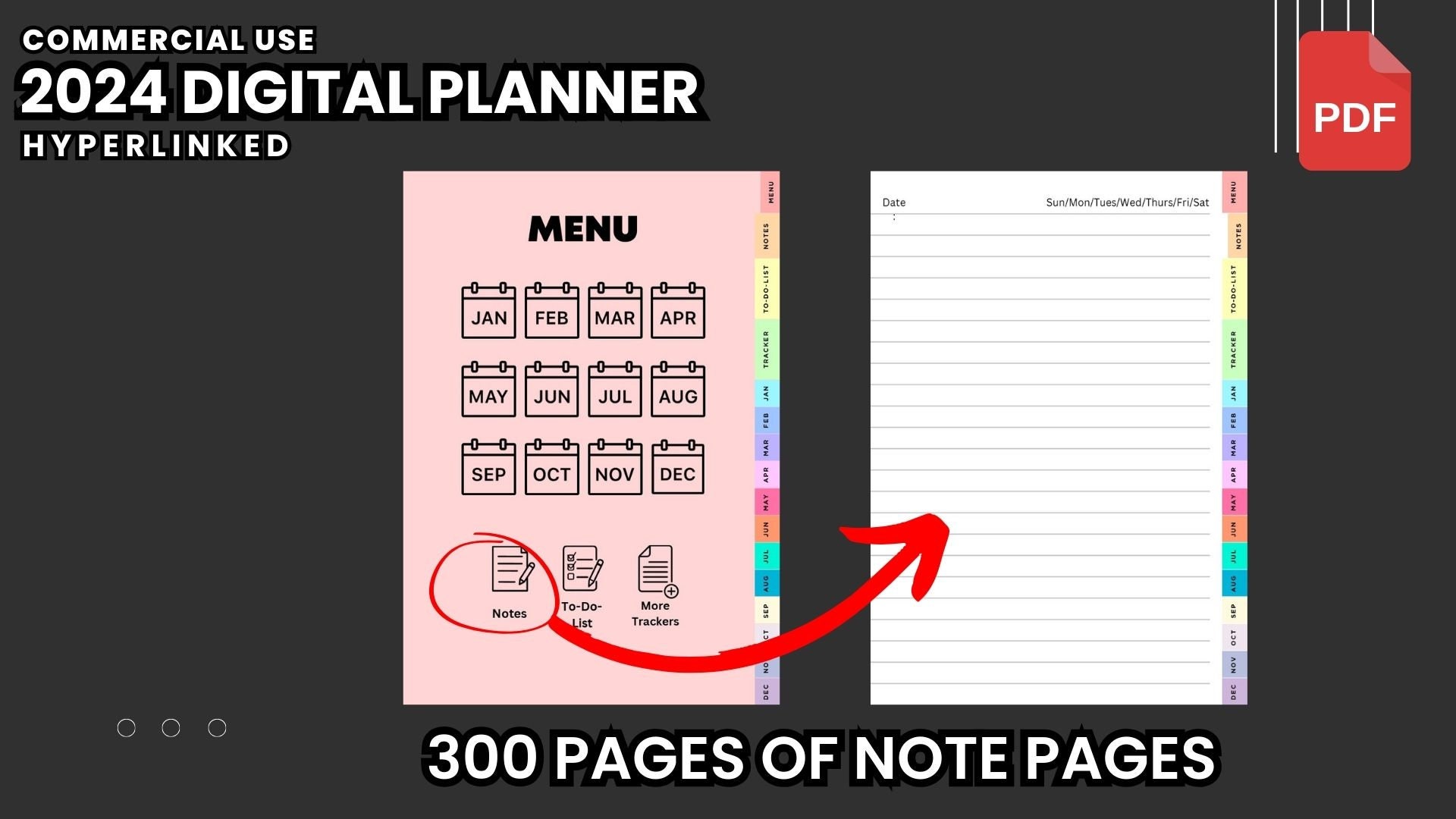 Commercial Digital Planner 2024 Digital Planner PDF Digital - Etsy