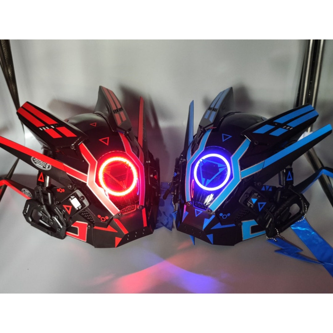Red Cyberpunk Mask, Blue Cyberpunk Mask, Cyber Cos Mask, Cyber Mask - Etsy