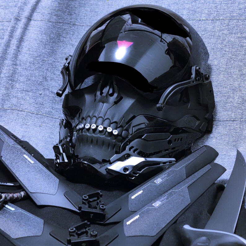 Máscara Cyberpunk de Calavera, Máscara Cibernética, Máscara de ...
