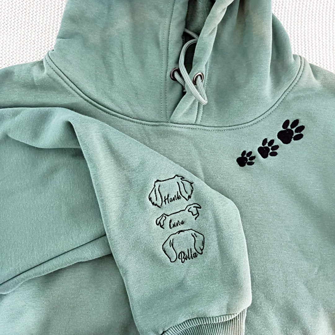 Custom Embroidered Pet Sweatshirts,pet Lover Gifts,embroidered With Dog ...