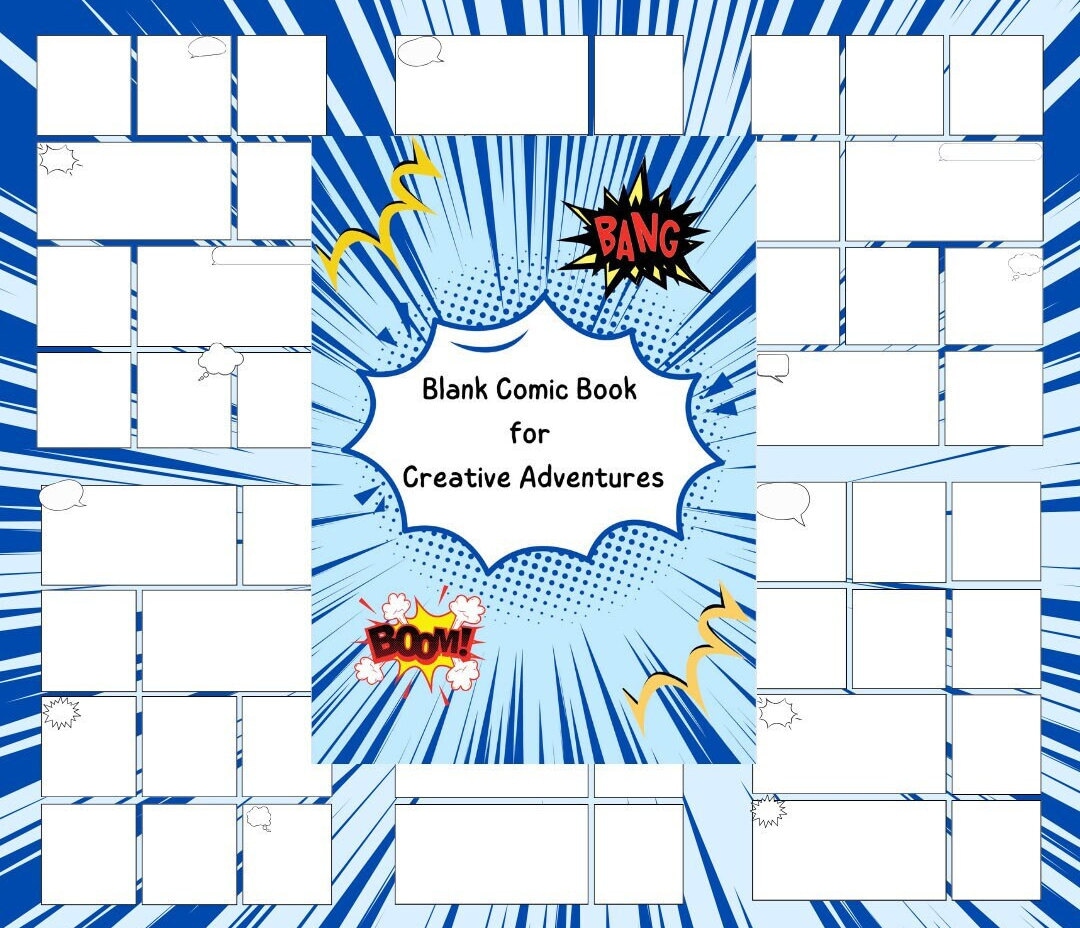 Printable Blank Comic Book Pages - Create Your Own Comics! - Etsy