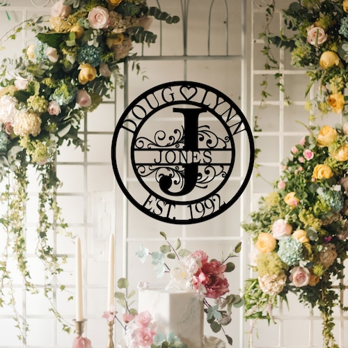 Custom Metal Signs Monogram Wall Decor Metal Wall Art - Etsy Canada