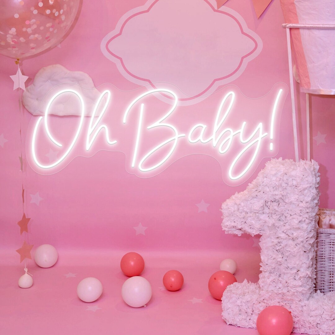 Oh Baby Custom Neon Sign Personalized Gifts Baby Shower - Etsy