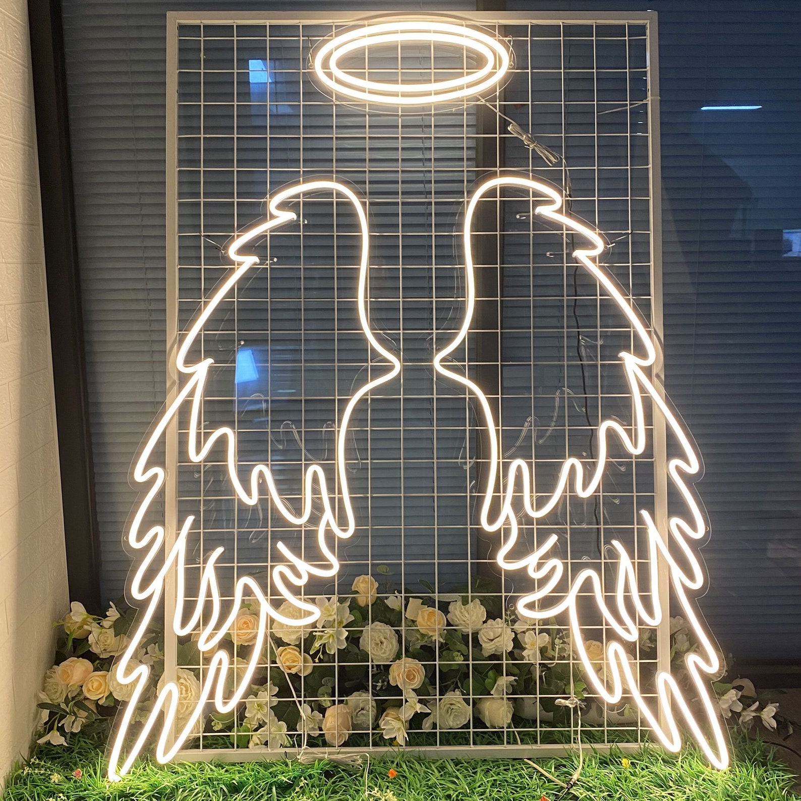 Angel Wings and Halo Custom Neon Sign Angel Wings Neon Sign - Etsy