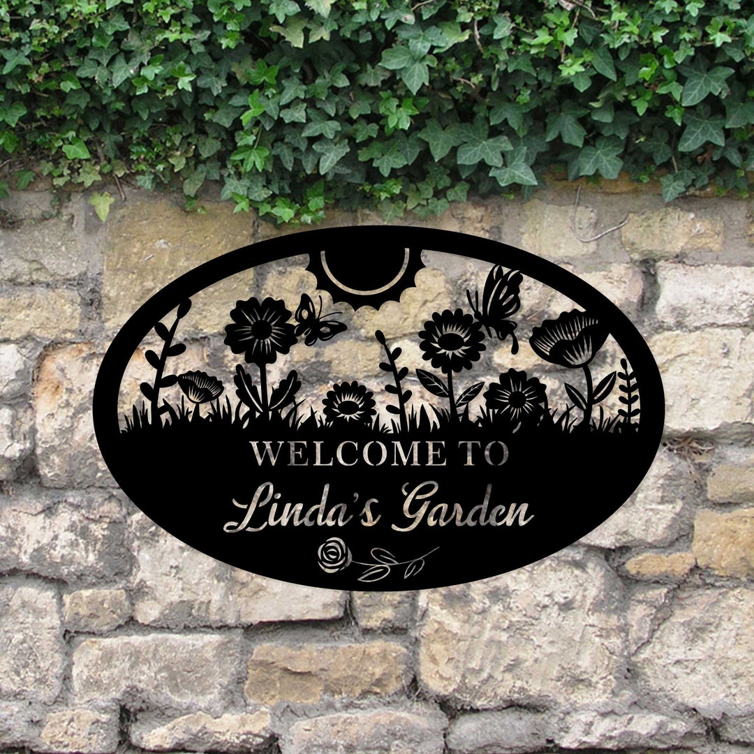 Custom Garden Signs, Signs for Garden, Custom Metal Signs, Personalized ...