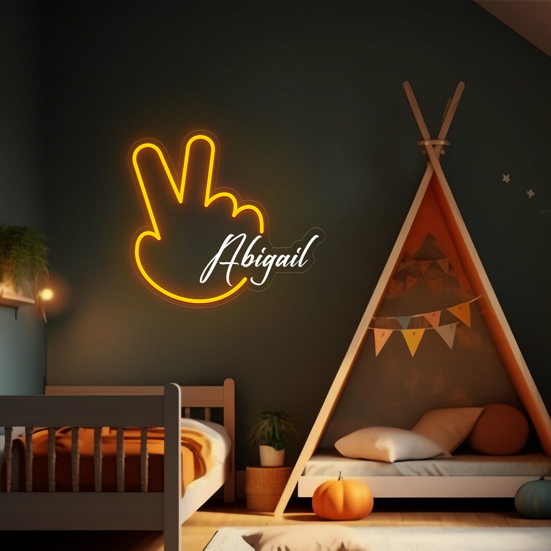 Custom Name Neon Sign Light Personalized Gifts Custom Peace - Etsy