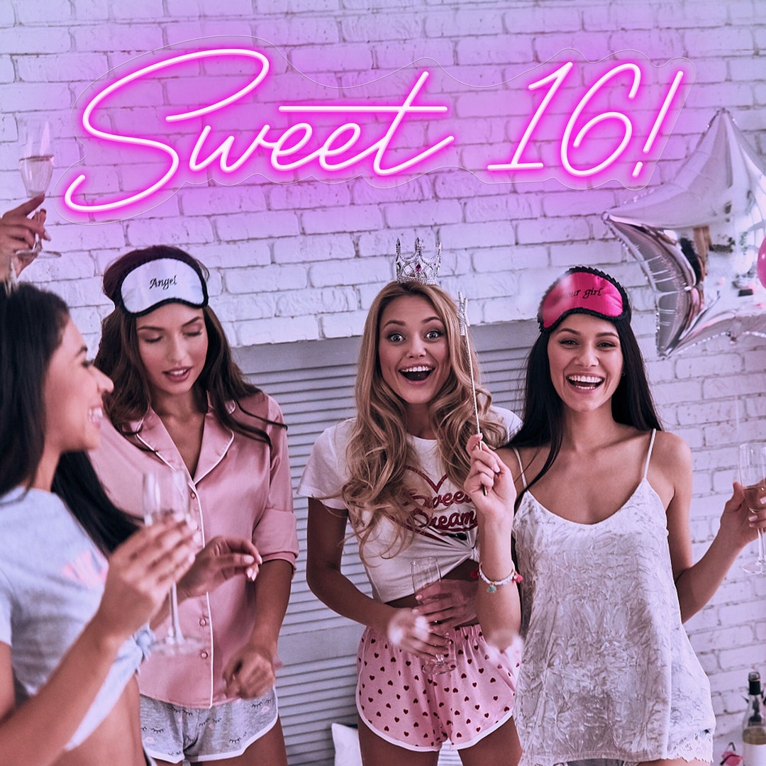 Personalized Sweet 16 Neon Sign, Personalized Gifts, Custom Sweet 16 ...